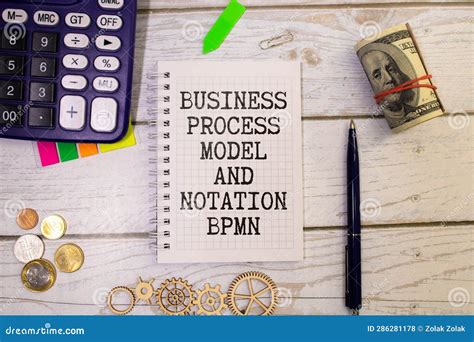 Business Process Model And Notation Bpmn Is Shown Using A Text Royalty