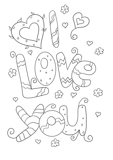 Tarjeta De Te Amo Para Imprimir Gratis Para Colorear Y Sentirte Amado