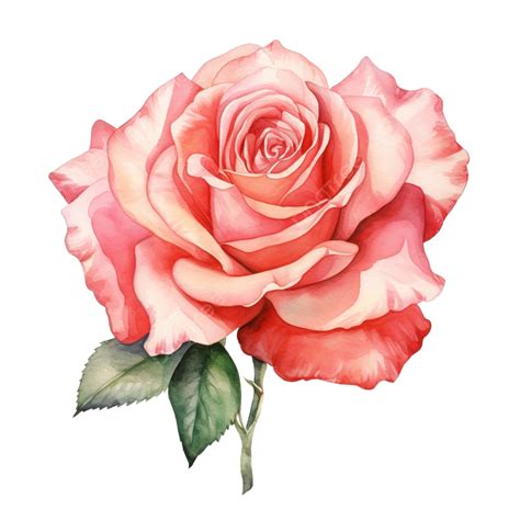 Flor Acuarela Transparencia De Rosa PNG Flor Acuarela Flor Acuarela