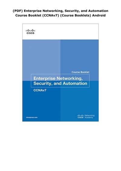 PDF Enterprise Networking Security And Automation Course Booklet