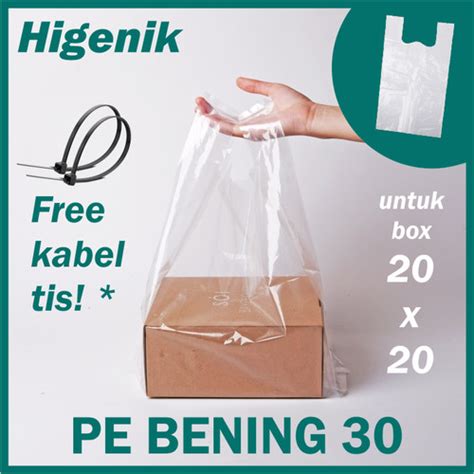 Jual Kantong Plastik Kresek Pe Bening Transparan Tebal Isi Lembar