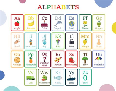 Engelska Alfabetet Illustrerad Ordbok Engelska Alfabetet Illustrerad