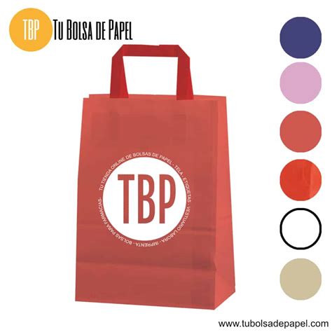 Bolsas de papel asa plana Impresas o anónimas Papel Kraft