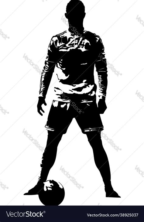 Cristiano Ronaldo Silhouette Royalty Free Vector Image