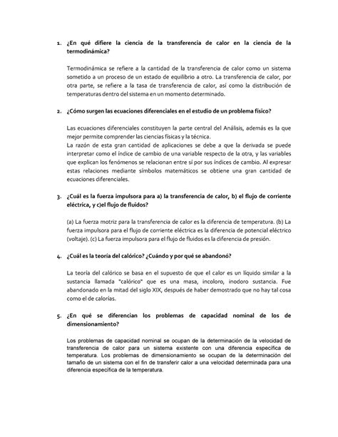 Transferencia de calor 1 En qué difiere la ciencia de la