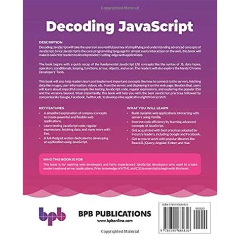decoding javascript a simple guide for the not so simple javascript concepts libraries tools