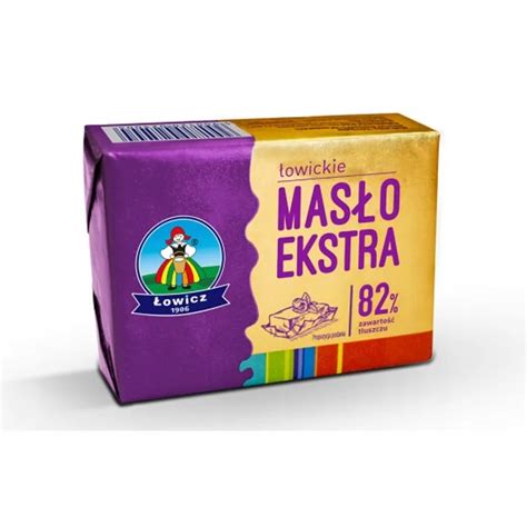 Masło Extra łowickie bez laktozy 82 200g 12972147276 Allegro pl