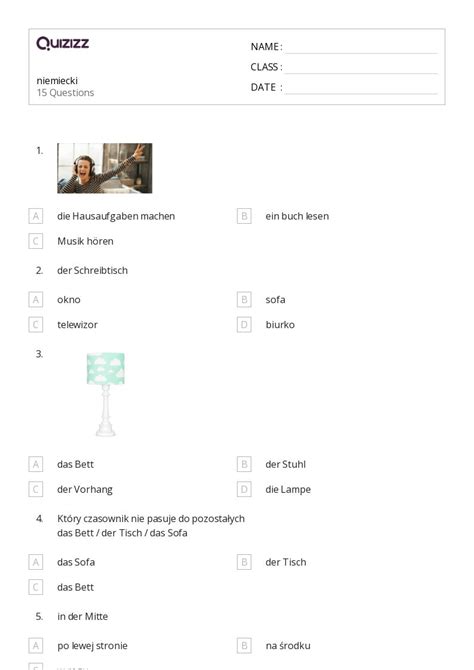 Ponad Niemiecki Arkuszy Roboczych Dla Klasa W Quizizz Darmowe I
