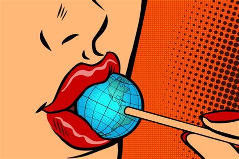 Pop Art Girl Vector Png Images Vector Pop Art Girl Sucks Lollipop And Beckons Girl Pop Woman