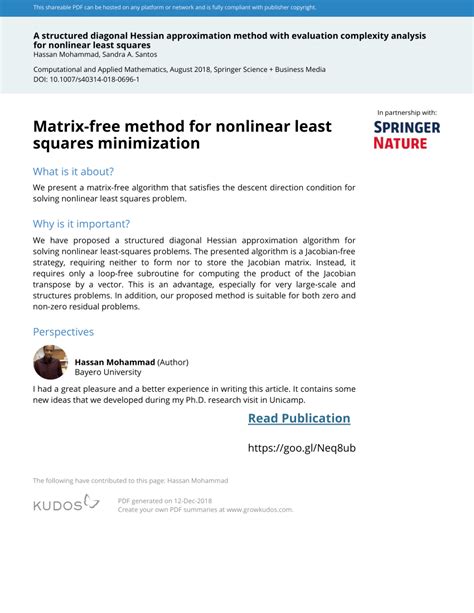 pdf a structured diagonal hessian approximation method with evaluation complexity analysis for