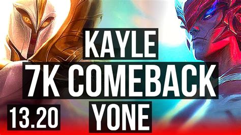 Kayle Vs Yone Top Comeback Games Dominating Tr Master