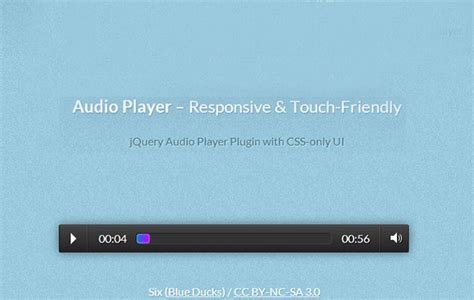 适合移动设备的响应式html5音频播放器效果演示 jquery之家 自由分享jquery、html5、css3的插件库