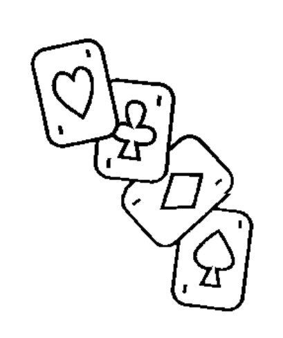 Desenho De Cartas Do Baralho Para Colorir Tudodesenhos