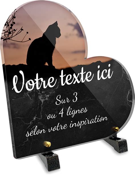 OCAP FUNERAIRE Plaque funéraire Coeur Personnalisable en plexi