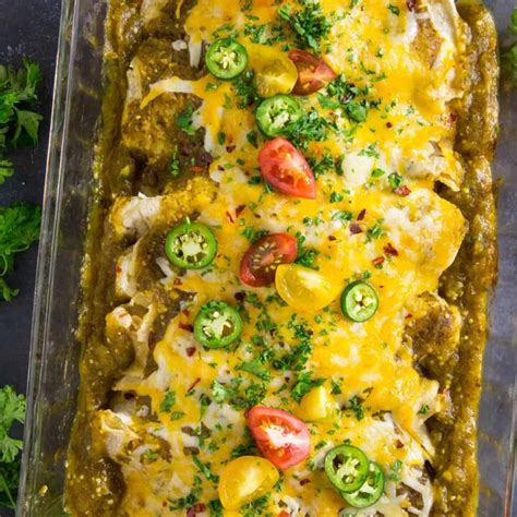 Chicken Enchiladas Verde With Cheese Recipe Chili Pepper Madness