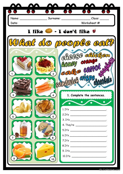 Food English Esl Worksheets Pdf Doc