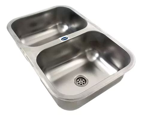 Pileta Bacha De Cocina Doble Acero Inoxidable Dhinox