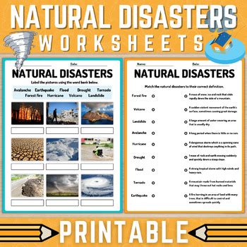 Natural Disasters Worksheets Natural Disaster And Severe Weather