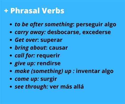 Los Phrasal Verbs En Ingl S Qu Son Y C Mo Usarlos Ejemplos