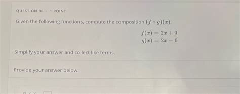 solved question 36 1 ﻿pointgiven the following functions
