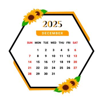 독특한 꽃 프레임이 있는 2025년 12월 달력 벡터 월간 달력 달력 2025년 12월 PNG 일러스트 및 벡터 에 대한
