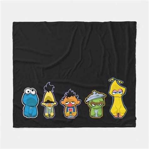 Zombie Sesame Street Characters Fleece Blanket Zazzle Sesame Street