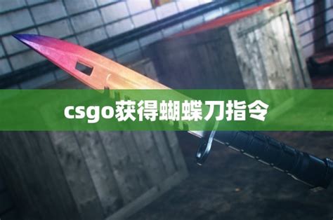 csgo获得蝴蝶刀指令 CS2知识库 CSGO攻略基地