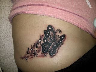 Tattoos Piercings Murales Craft Art Mariposa Con Iniciales