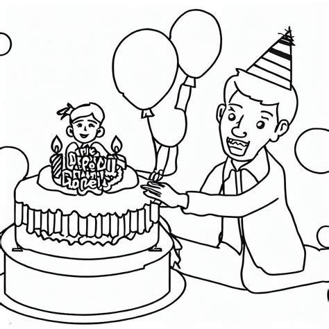 Coloriages Joyeux Anniversaire Papa Coloriages Gratuits Imprimer The
