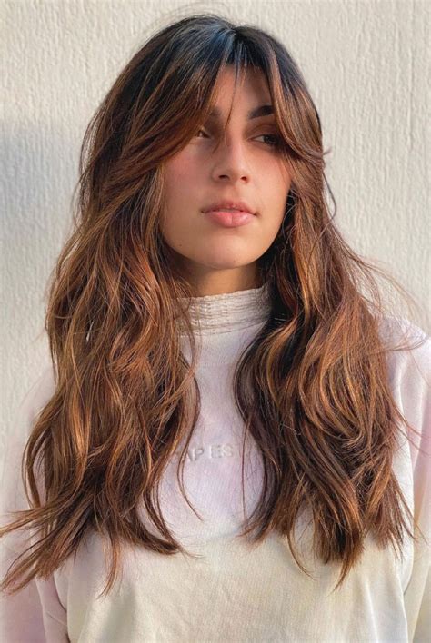 Curtain Bangs That Re So Trendy In Glossy Espresso Beauty Bangs
