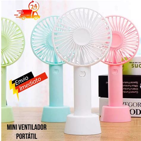Mini Ventilador Port Til De M O Mesa Recarreg Vel Usb Led Cabo