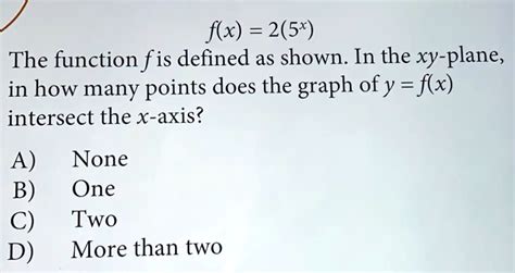 solved f x 2 5 the function fis defined as shown in the xy plane in how many points does