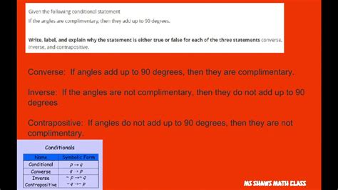 given conditional statement write the converse inverse conditional biconditional statement