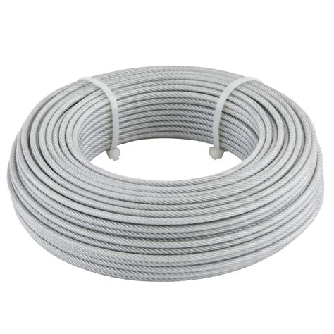 Câble gainé acier STANDERS Diam 4 mm x L 50 m Leroy Merlin