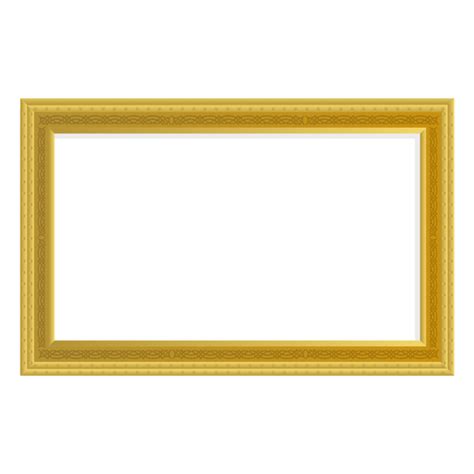 Rectangular Golden Frame Transparent PNG SVG Vector File