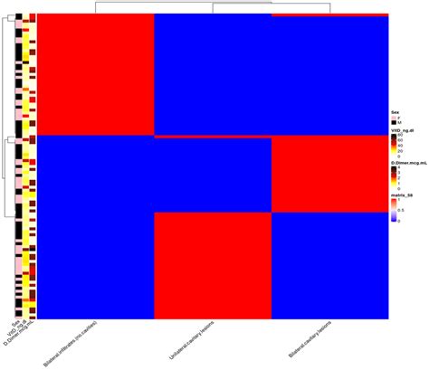 Heat Maps Illustrating Vitamin D Deficiency In The Treatment Group