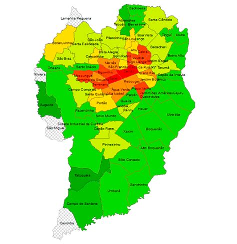Bairros De Curitiba Mapa Os Melhores Bairros Perigosos Encontra