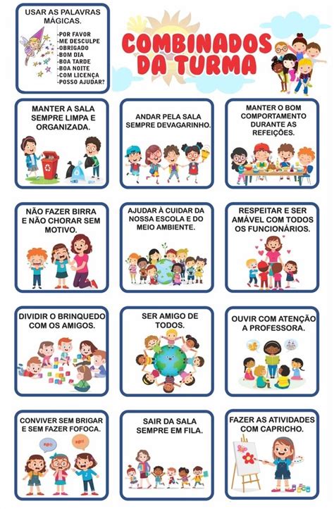 Combinados Educação Infantil para imprimir em PDF grátis