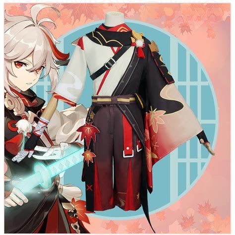 Game Genshin Impact Kaedehara Kazuha Cosplay Costume Halloween Carnival