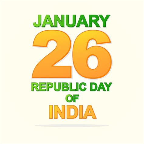 Premium Vector Th January Republic Day Of India Banner With D Fonts