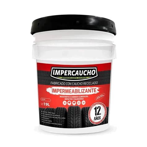 Impermeabilizante Impercaucho Cubeta L Blanco A Os