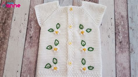 Papatyalı Bebek Yelek Yapılışı Canım Anne