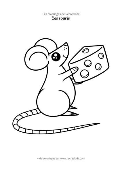 Coloriage souris maternelle Dessin à colorier imprimer en PDF