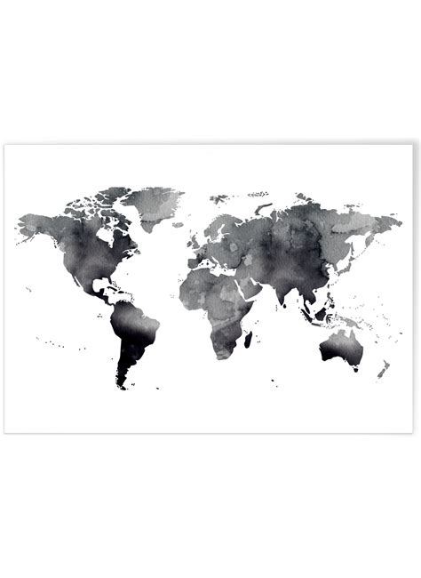 Présentation 55 imagen carte du monde en noir et blanc fr