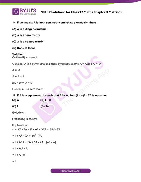 ncert solutions for class 12 maths chapter 3 matrices miscellaneous exercise download free pdfs