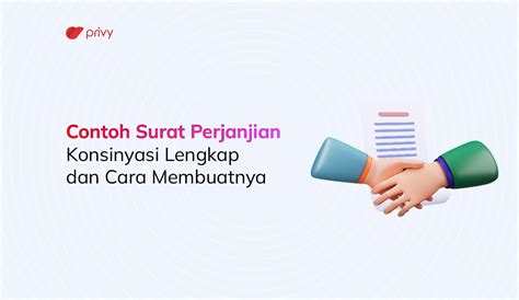 Contoh Surat Perjanjian Konsinyasi Lengkap Dan Cara Membuatnya
