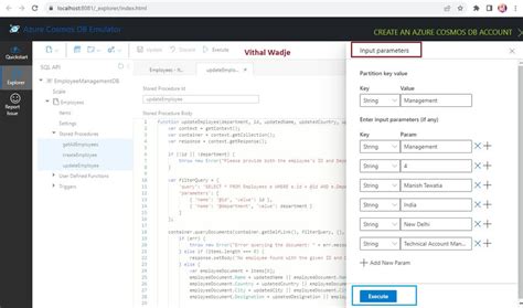 Crud Stored Procedures In Azure Cosmos Db