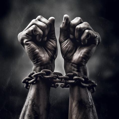 Manos Encadenadas Por Cadenas Foto Premium