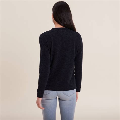 Gilet Manches Longues Zipp Bleu Marine Femme Vibs