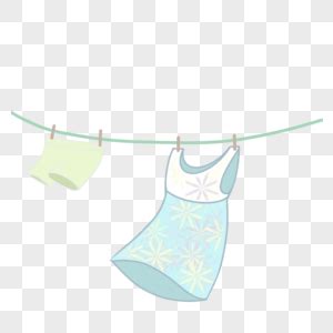 手绘被晾晒的衣服元素素材下载 正版素材401514235 摄图网